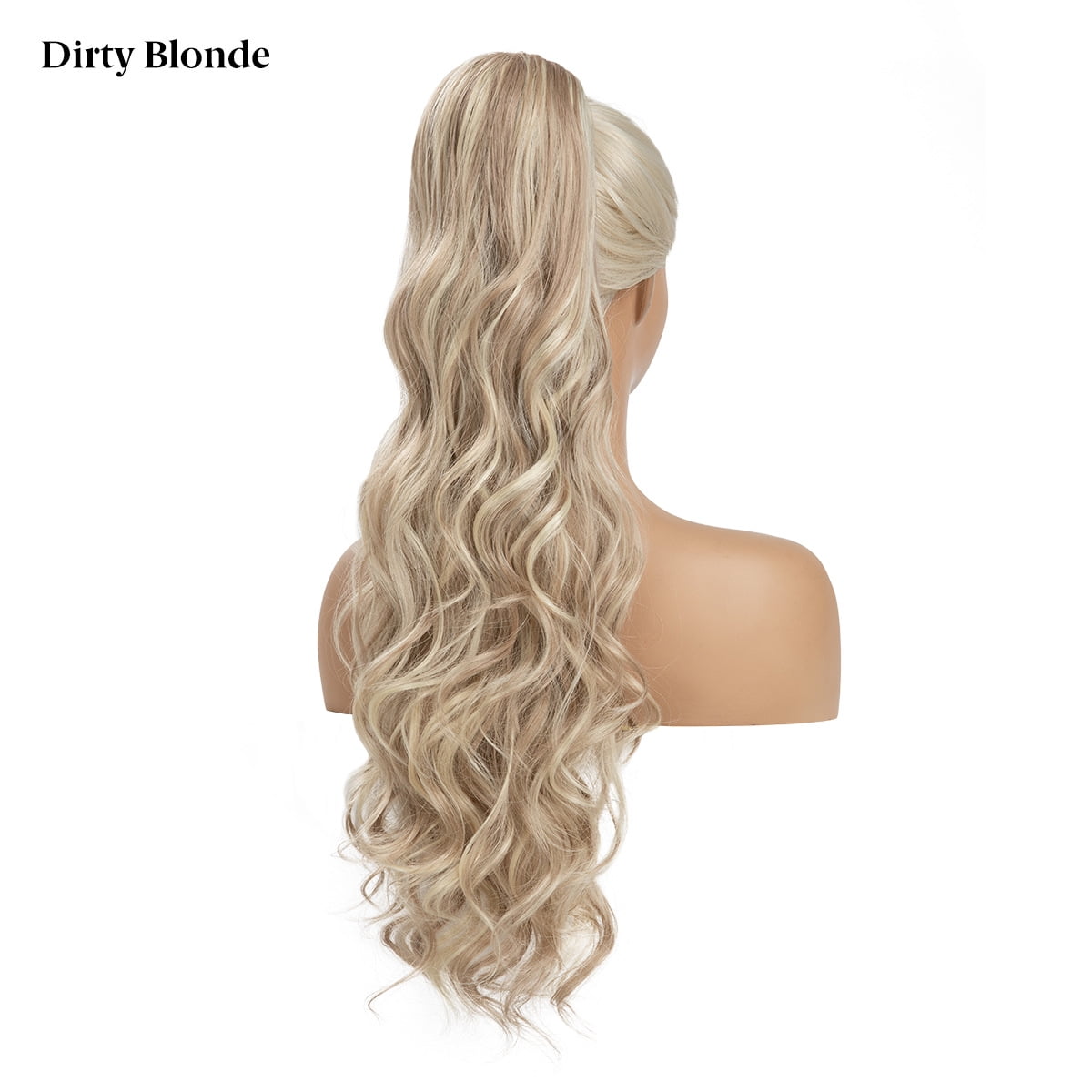 Nvzi Extension Ponytail - 66.04CM Dirty Blonde Wavy Hair Extensions ...