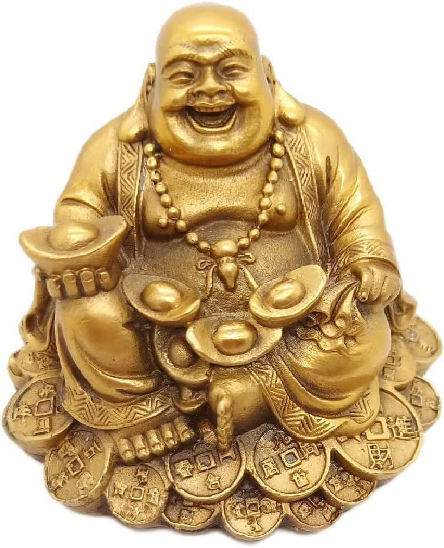 Nvzi Feng Shui Decor Laughing Buddha Statue Maitreya Figurine Carrying ...