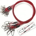 Nvzi Fishing Leader Line, 20 Pcs Red 50cm,diameter 1mm Steel Wire ...