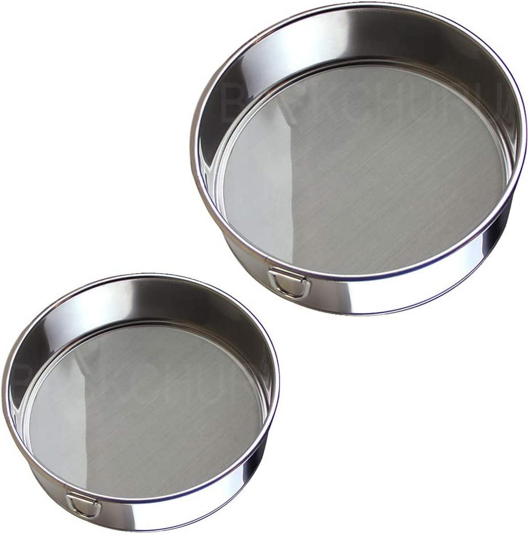 NVZI Flour Sifter for Baking, 6-Inch and 8-Inch, Fine Mesh, Set of 2 ...