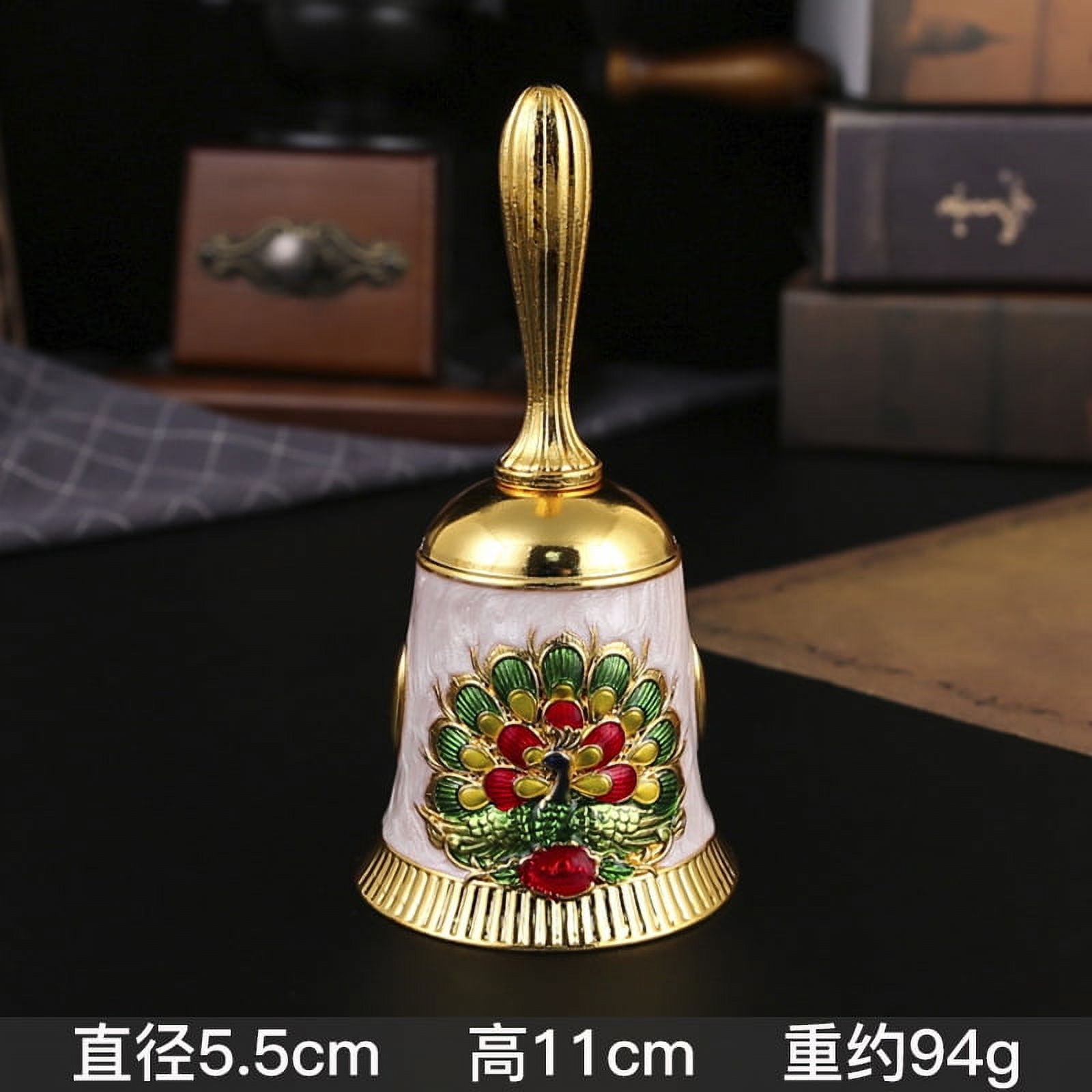 Nvzi-c Hand Bell, Engraved Peacock Call Bell Handheld Bell for Wedding ...