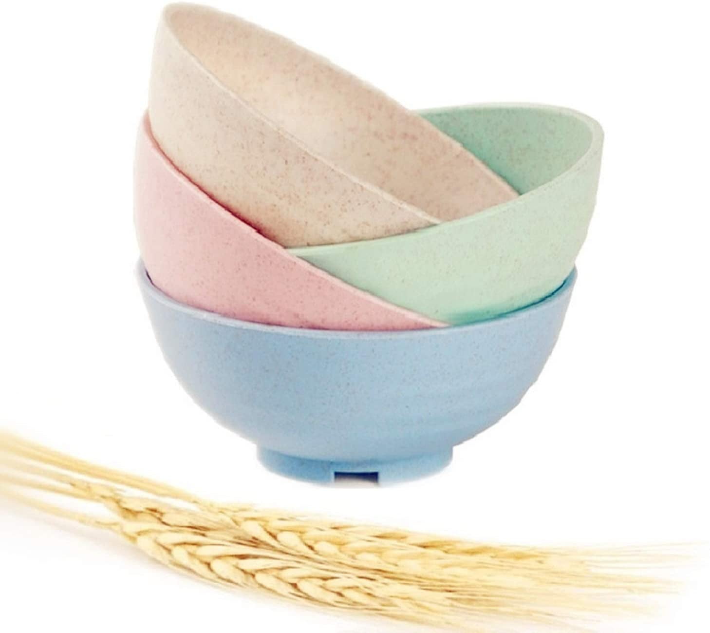 Nvzi Indestructible Cereal Bowls, Wheat Straw Fiber Lightweight Bowl ...