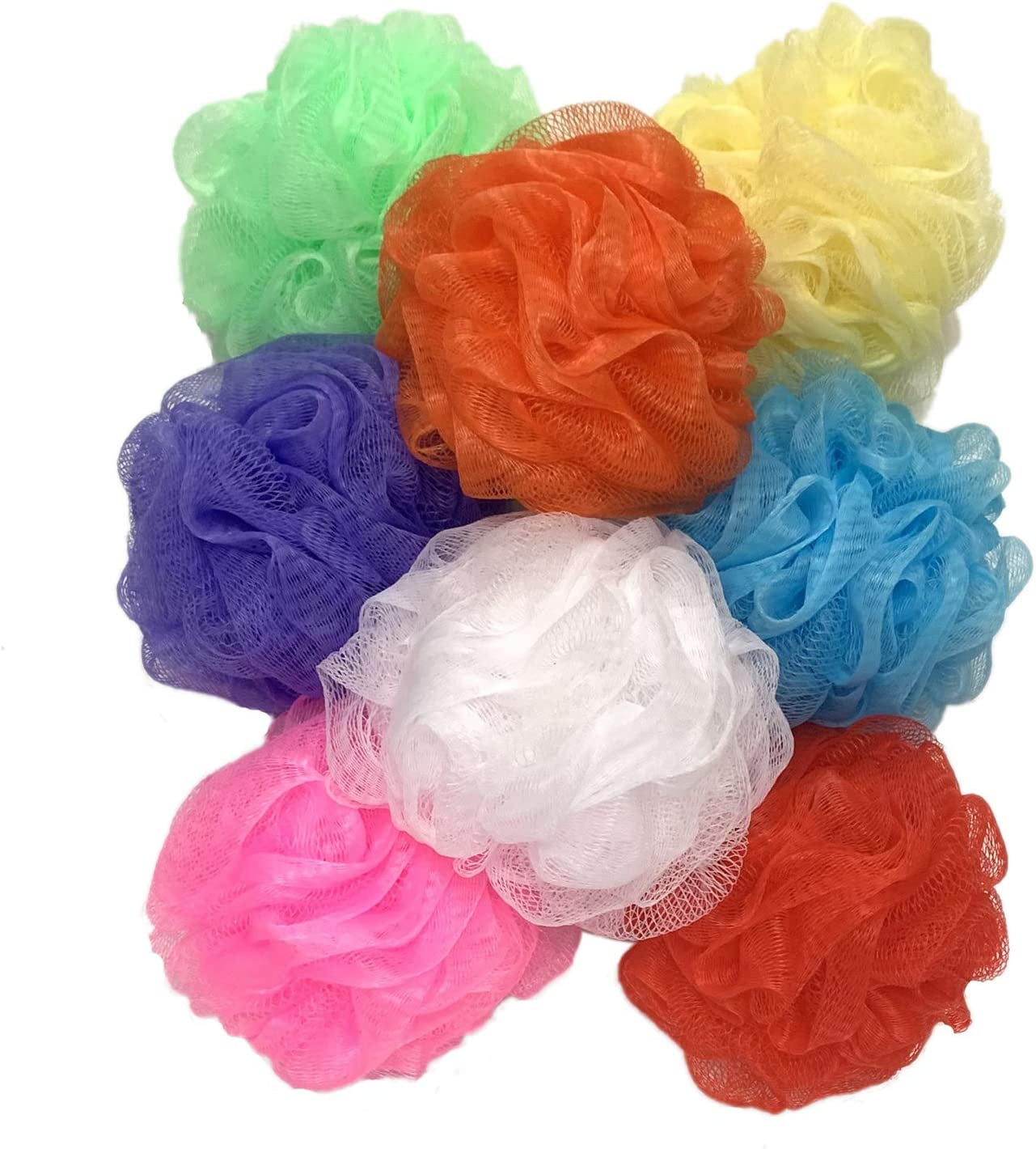 Nvzi Kids Bath Sponges, Small Mesh Loofah Colorful Shower Sponges ...