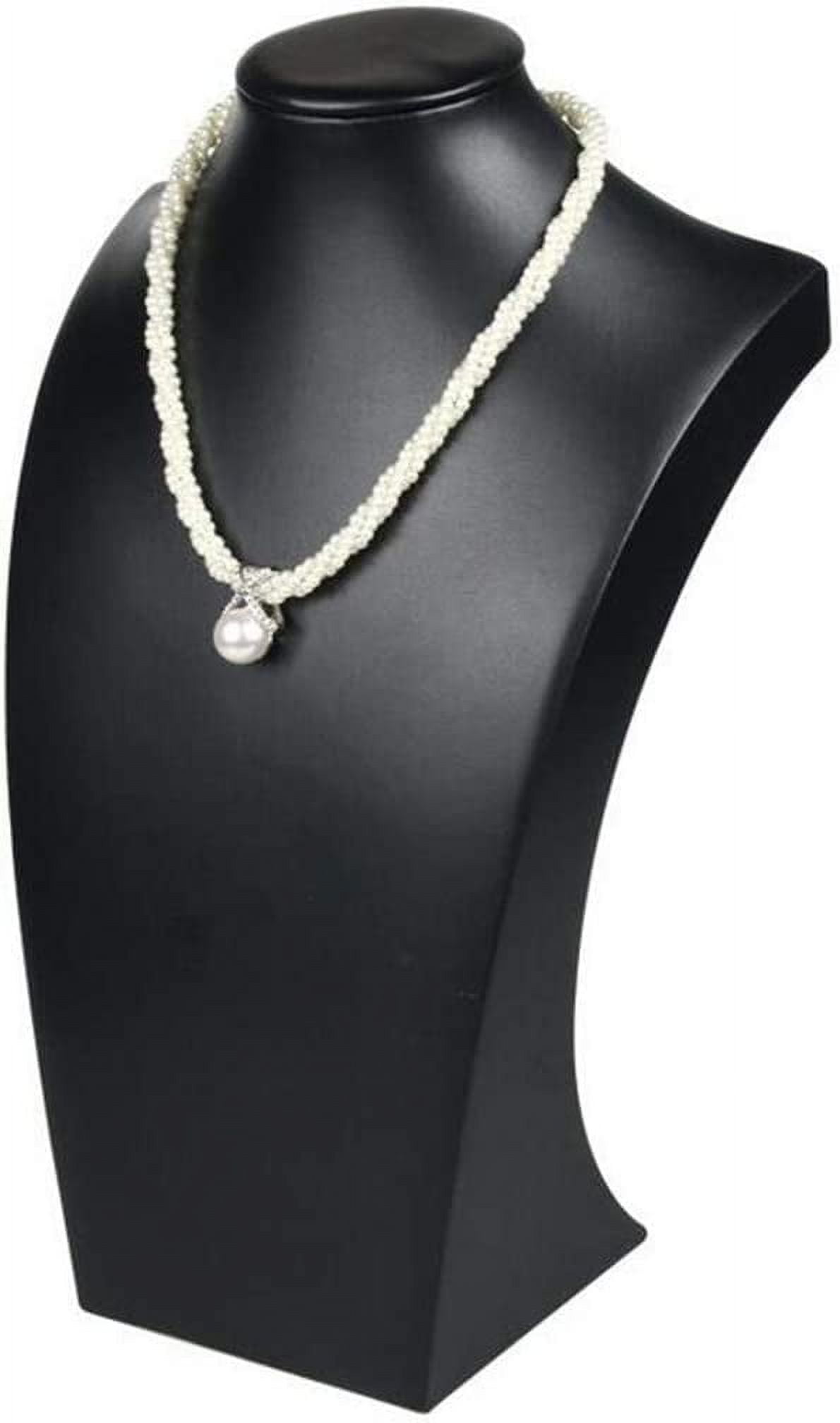 Nvzi Leather Necklace Bust Jewelry Display Stand Figure Pendant Chain ...