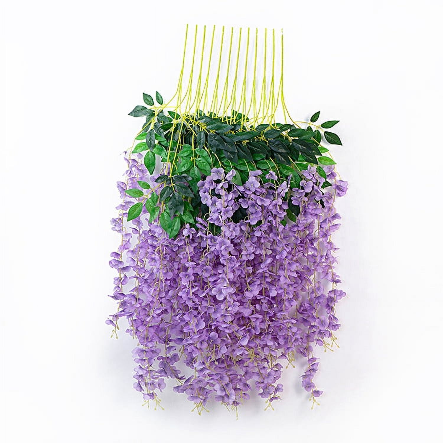 Nvzi-c Wisteria hanging flowers, 12 packs of flower vines, fake ...