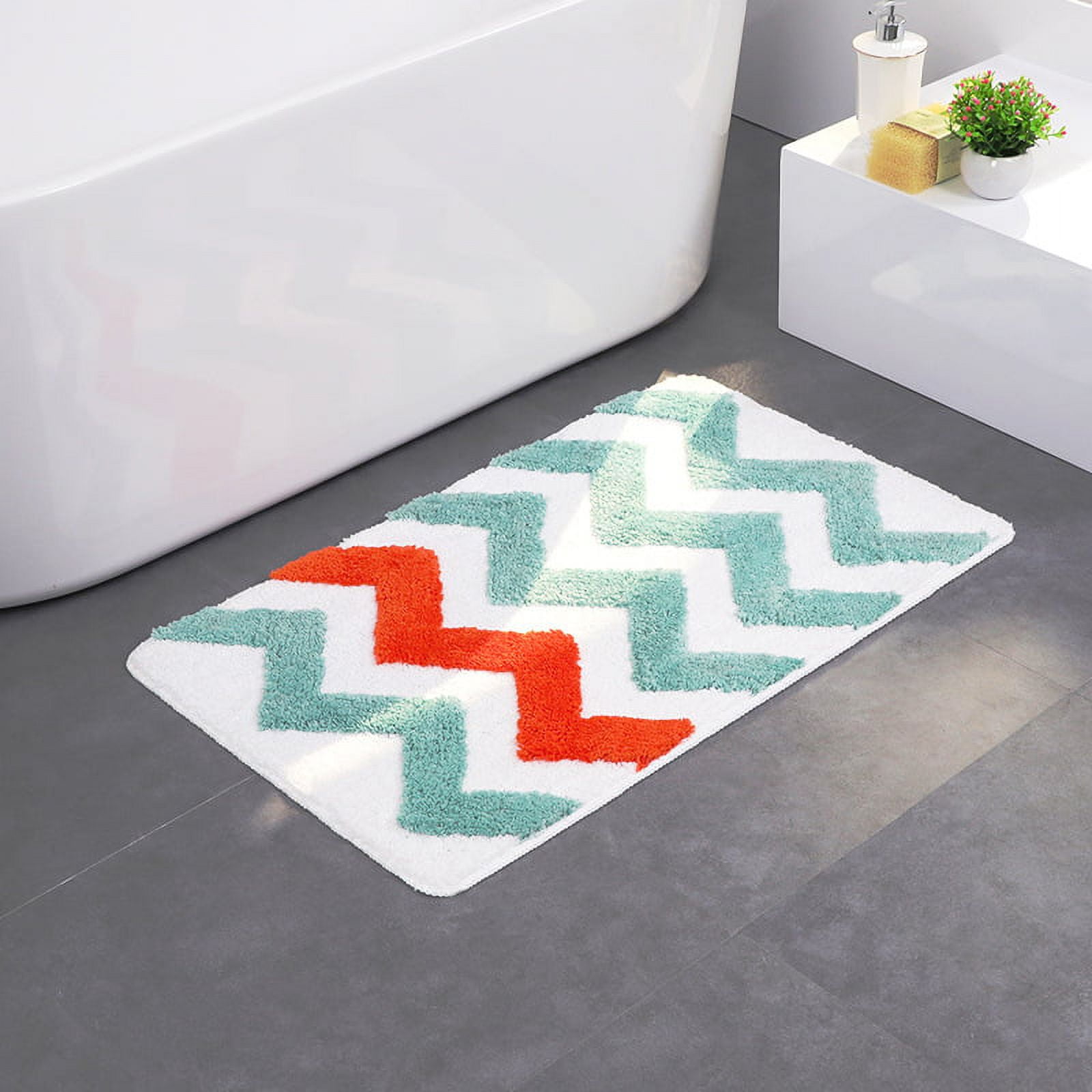 Nvzi Luxury Bathroom Rug Mat, Extra Soft and Absorbent Microfiber Bath ...