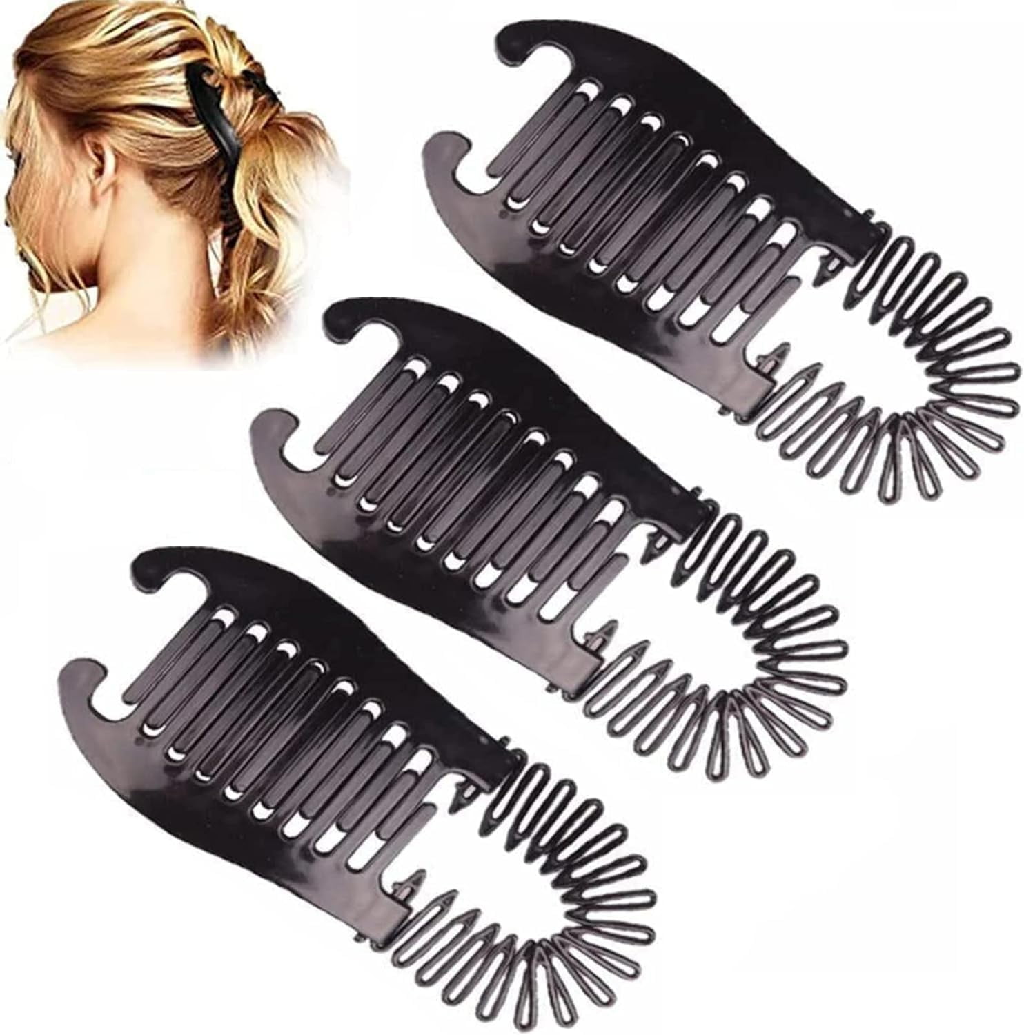 Nvzi New Banana Hair Clips for Women – 3Pcs Banana Clips Hair for Thick ...
