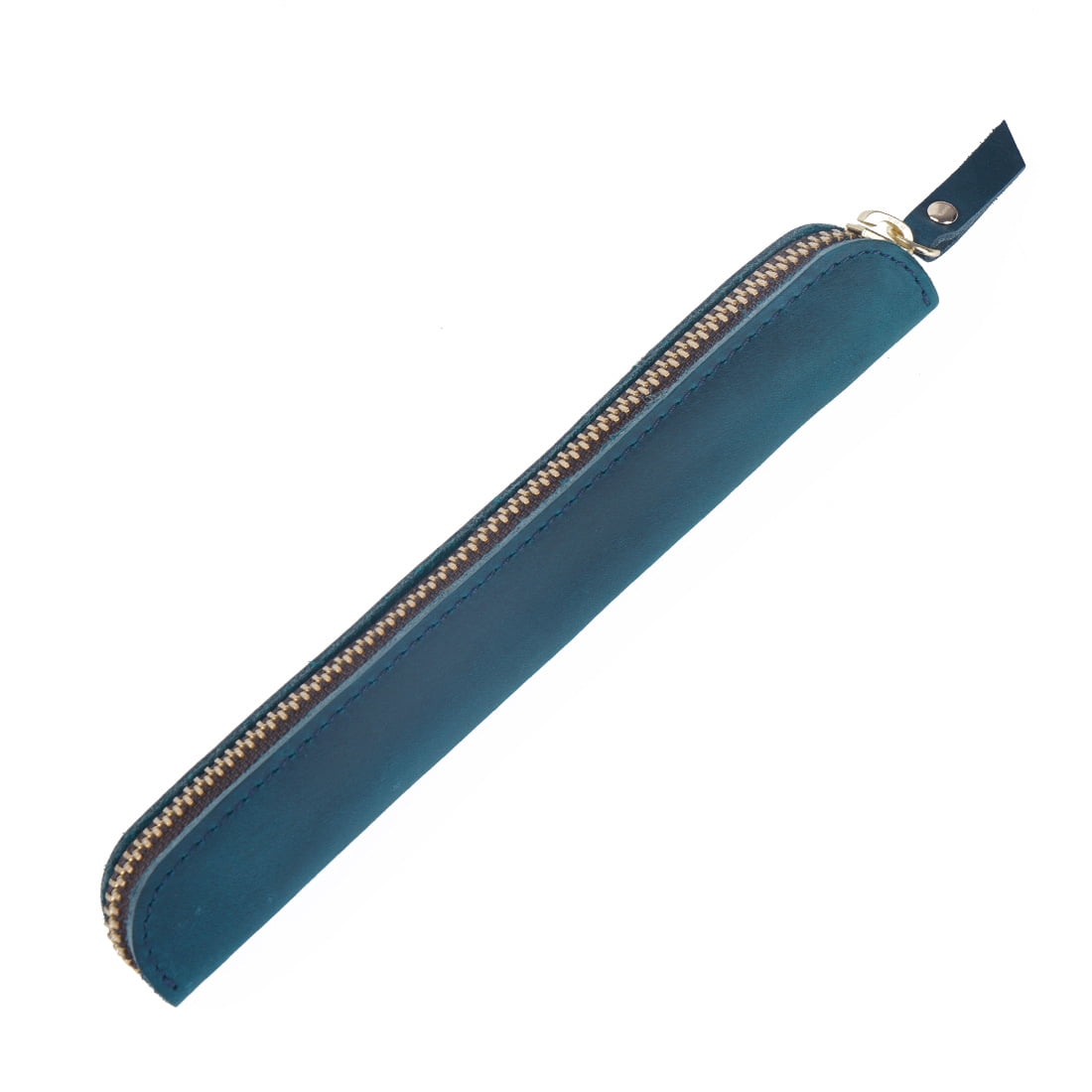 Nvzi Pen Pouch, Handmade Leather Pencil Bag Vintage Retro Zipper ...