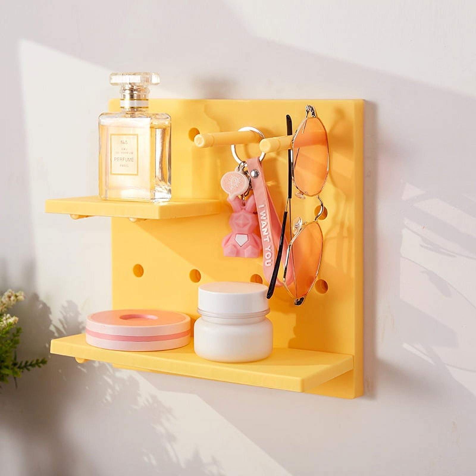 Nvzi Plastic Pegboard Set of 4 - Decorative Wall Mounted Plastic ...