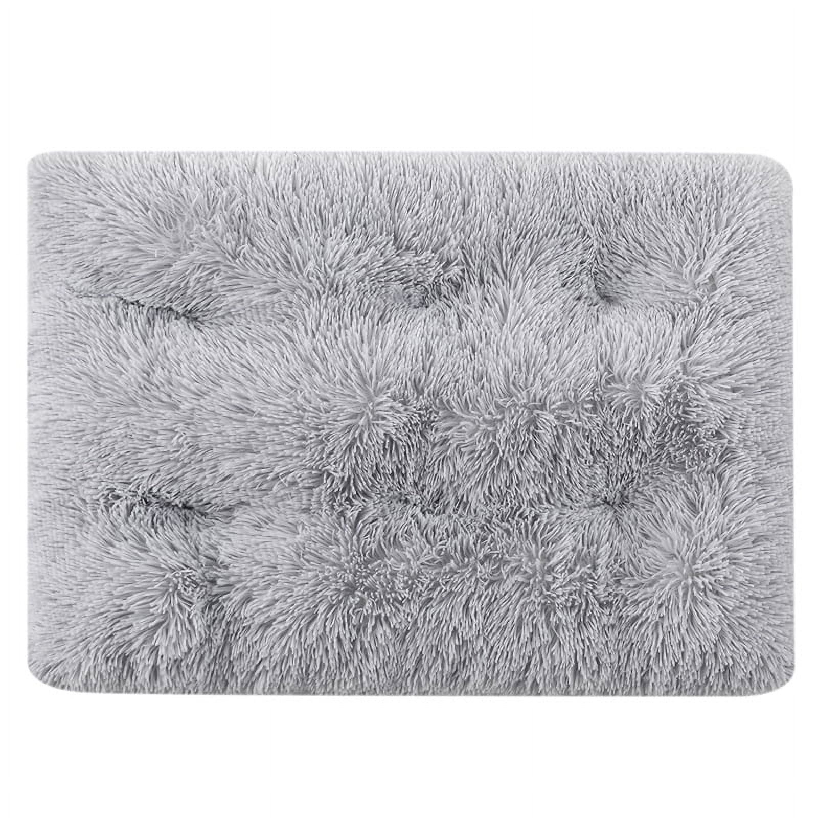 Nvzi Plush Pet Mat - Light Gray, 1 piece of 25.6×19.6 inch furry dog ...