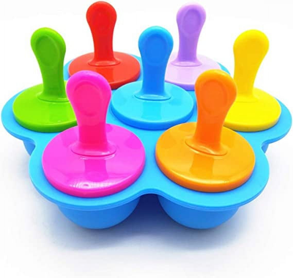Nvzi Popsicle Molds Silicone Ice Pop Molds Maker with Lids Sticks and ...