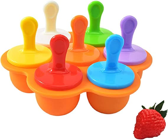 Nvzi Popsicle Molds Silicone Ice Pop Molds Maker with Lids Sticks and ...