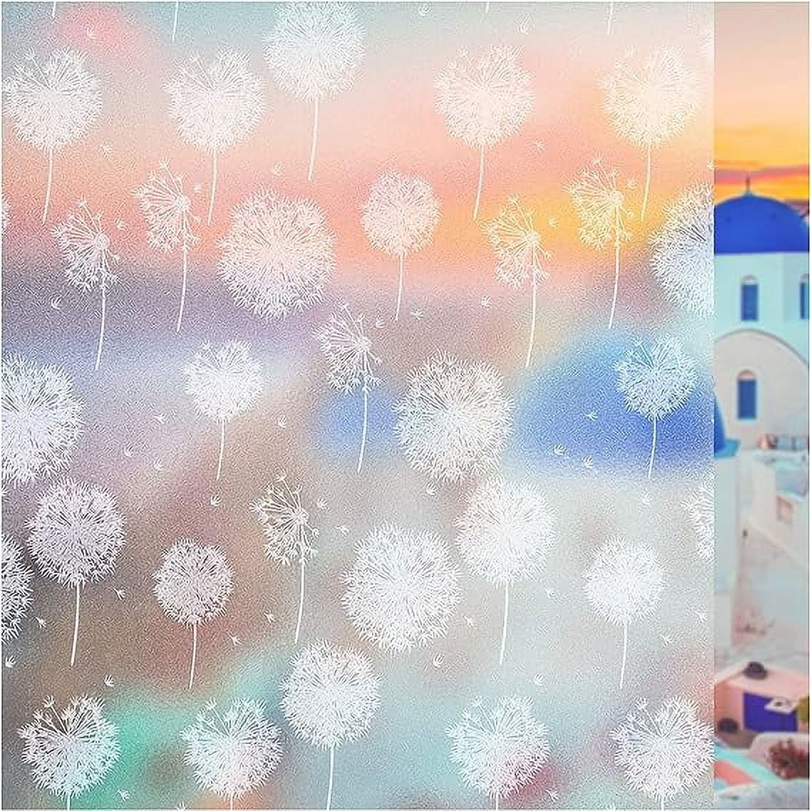 Nvzi Privacy Window Film Non-Adhesive Window Film Frosted Static Cling ...