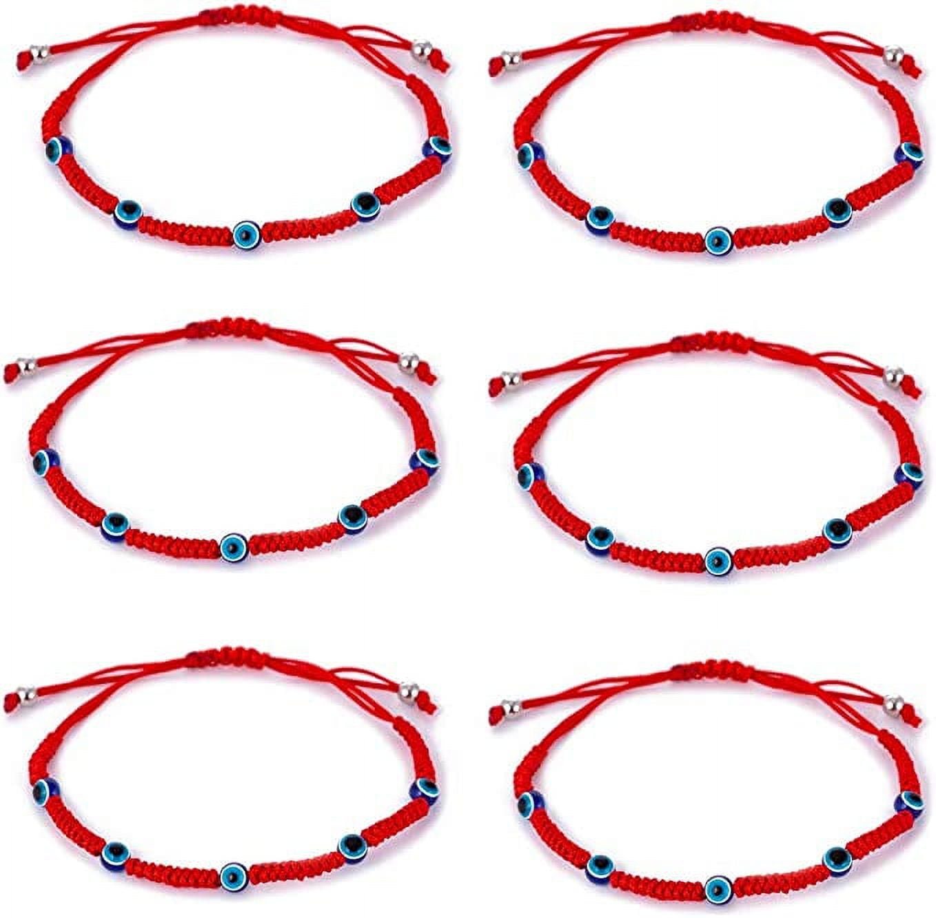 Nvzi Red Black String Kabbalah Evil Eye Charm Bracelets for Protection ...