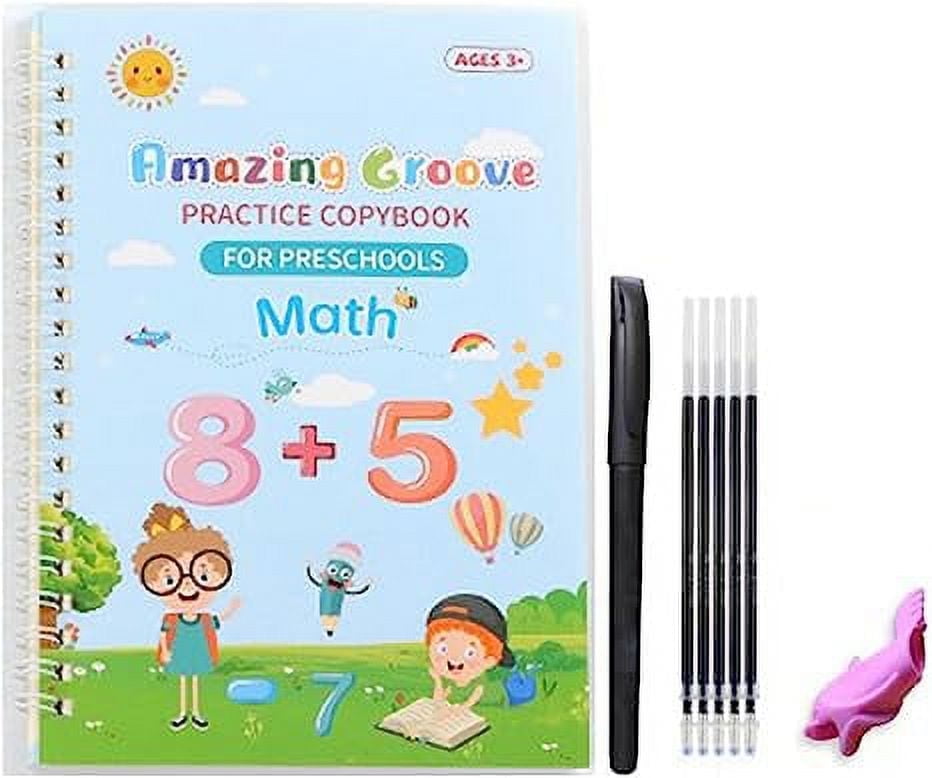 Xiao Hua Reusable Copy Book Mathematics English 3D Calligraphy Book ...