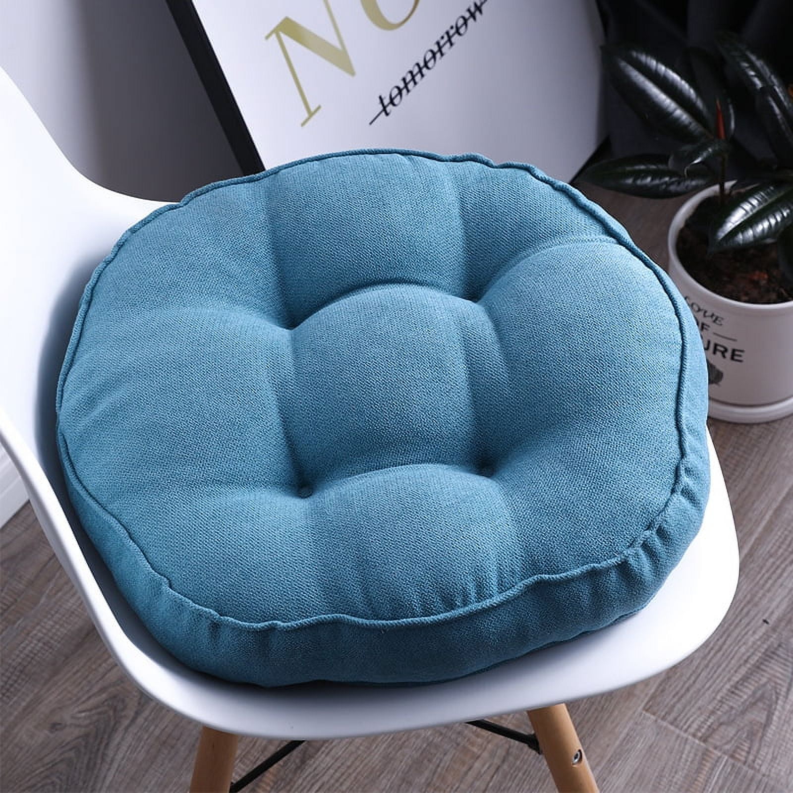 Nvzi Round Chair Pad Seat Cushion Solid Color Soft Chair Pads Comfy ...