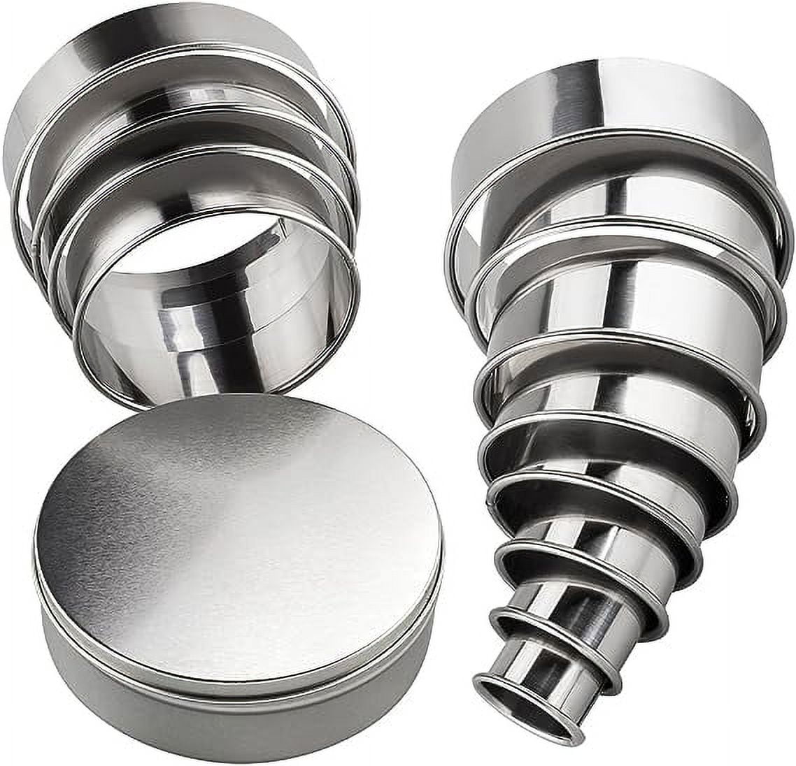 Nvzi Round Cookie Cutters, Biscuit Cutter Set - 12 Pcs Stainless Steel ...