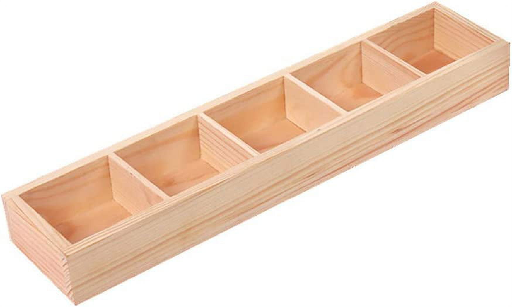 Nvzi Rustic Compartments Wooden Divided Boxes Succulents Flower Pot ...