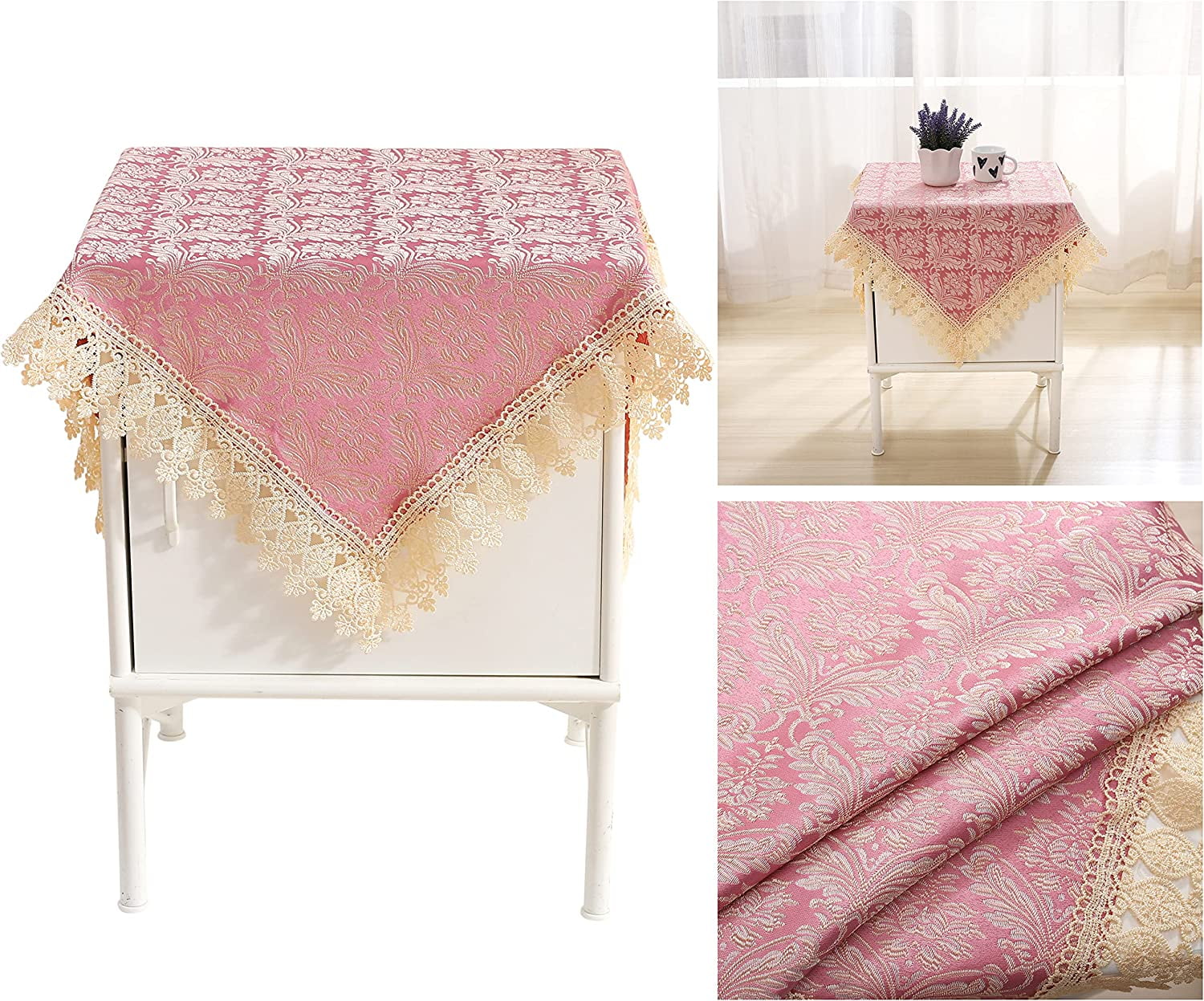 Nvzi Square Tablecloth,Nightstand Tablecloth,Side Table Cover,Table ...