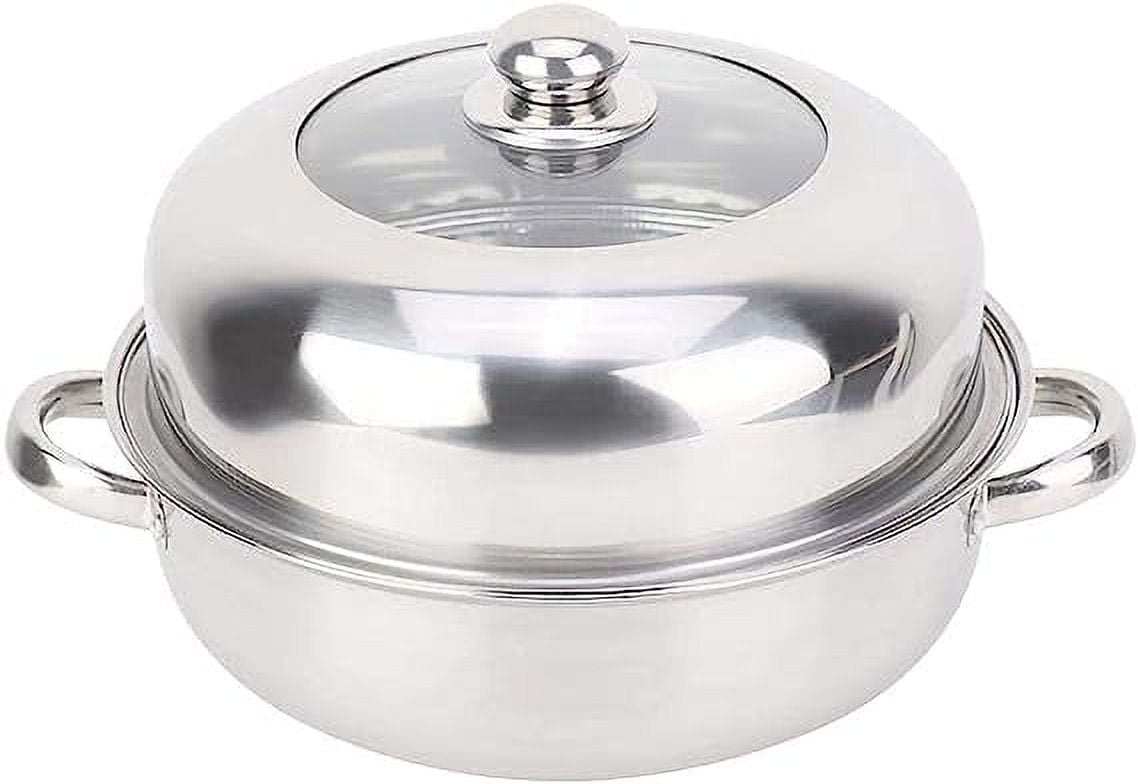 Nvzi Stainless Steel Steamer Pot - 28CM Single Layer Stockpot Hotpot ...