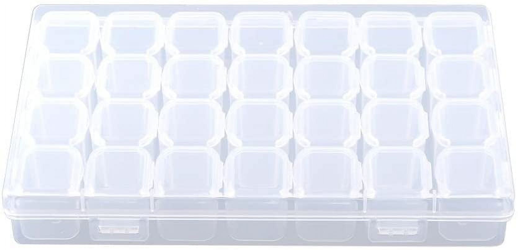 Nvzi Storage Box, Large Transparent 28 Grids Adjustable Compartment ...