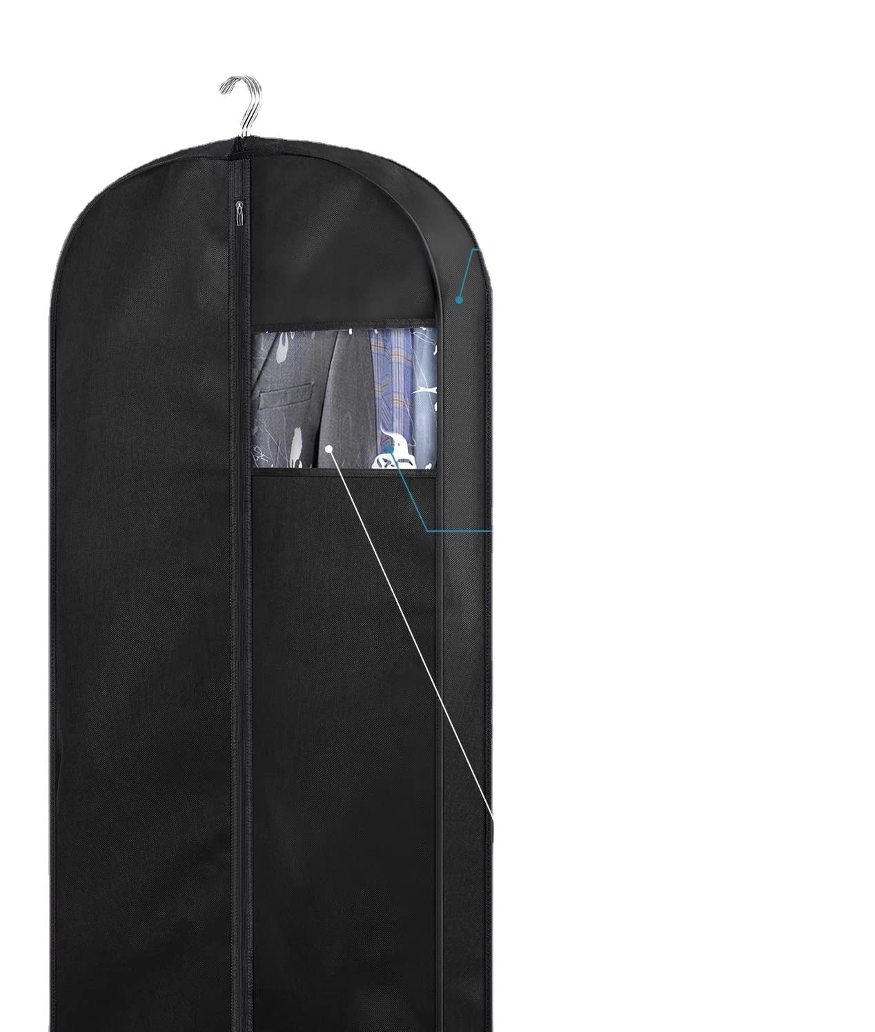 Nvzi Suit Bags for Closet Storage and Travel, Gusseted Hanging Garment ...