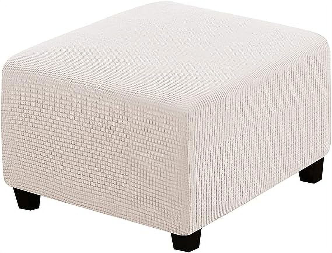 Nvzi Super Stretch Soft Ottoman Cover with Elastic Band Footrest Sofa ...