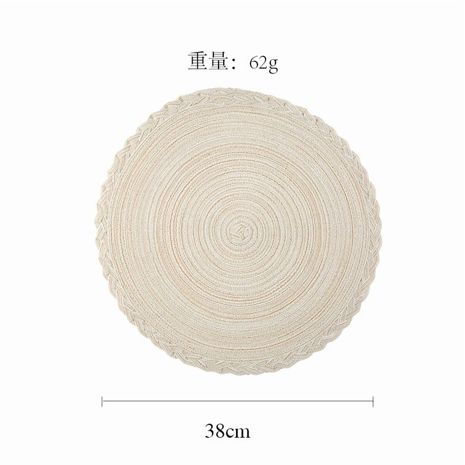 Nvzi Table Placemats Set, 2 Pieces rotundity braided edge Table Mats ...