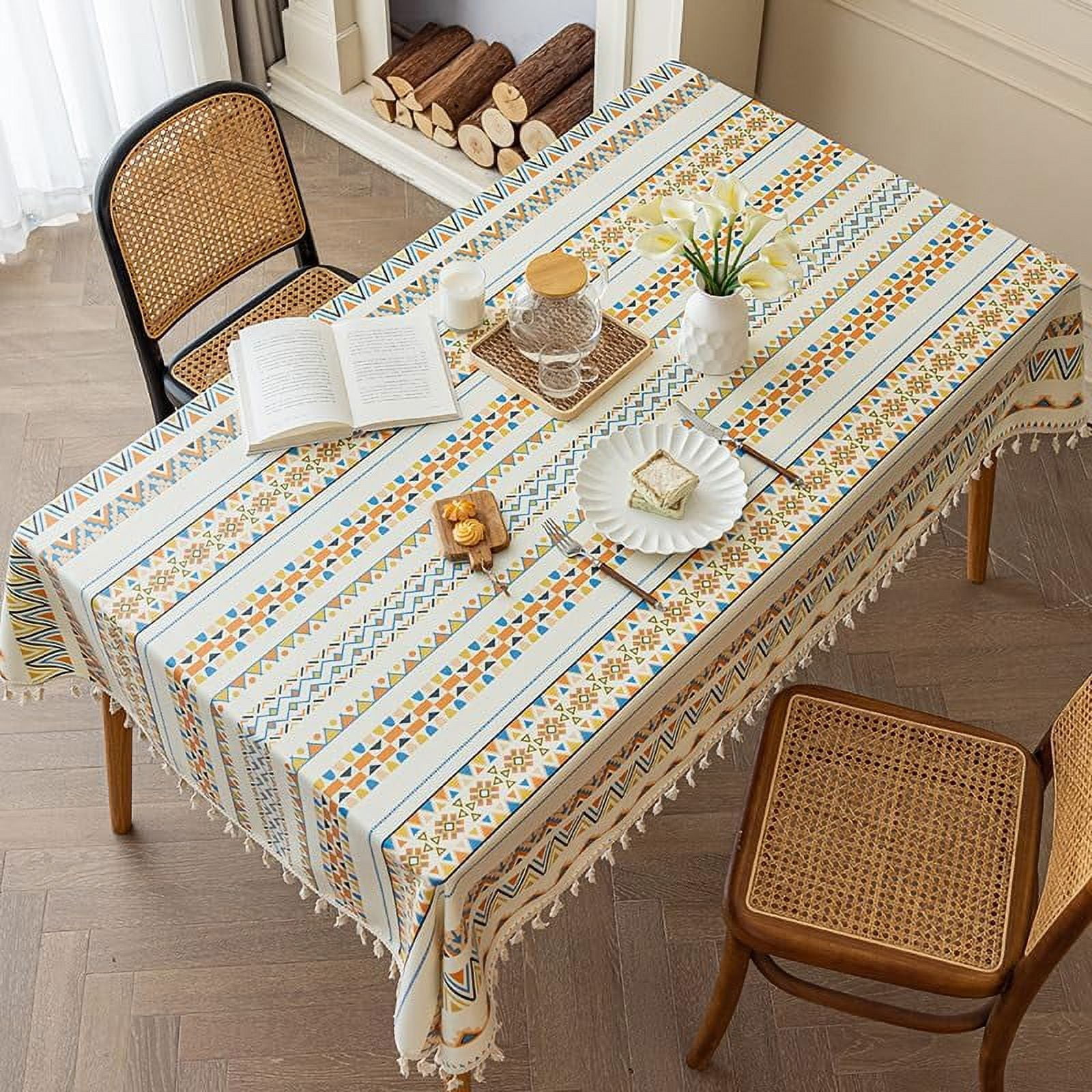 Nvzi Tablecloth, Cotton and Linen, No-wash Fabric, Ethnic Style ...