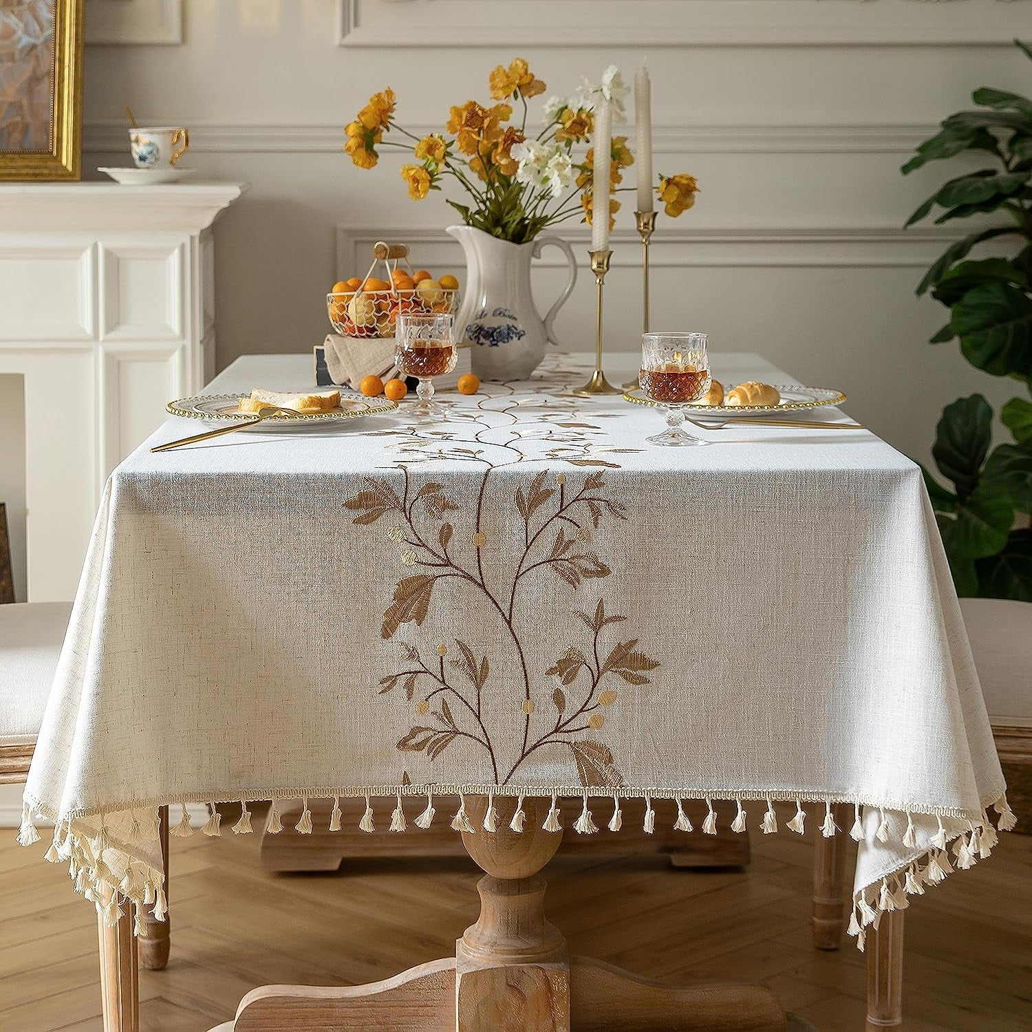 XmhyTop-A Tablecloth for Dining Table Rustic Table Cover, Farmhouse ...