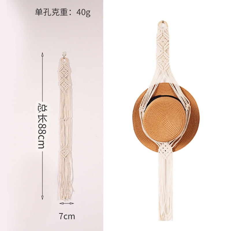 Nvzi-a 1 Pcs Monolayer Macrame Hat Hangers for Wall Cowboy Hat Holders ...