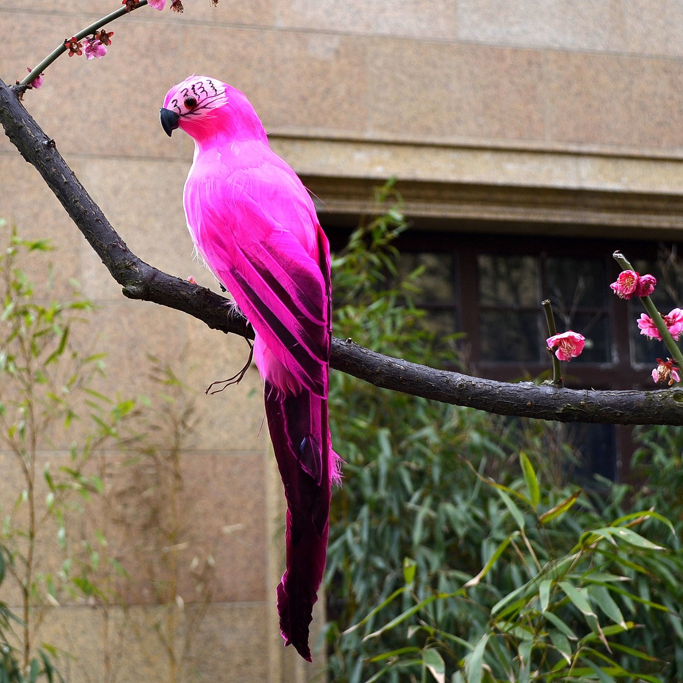 Nvzi-a 2 Pcs 13.8 Inch Artificial Birds Realistic Parrot with Lifelike ...