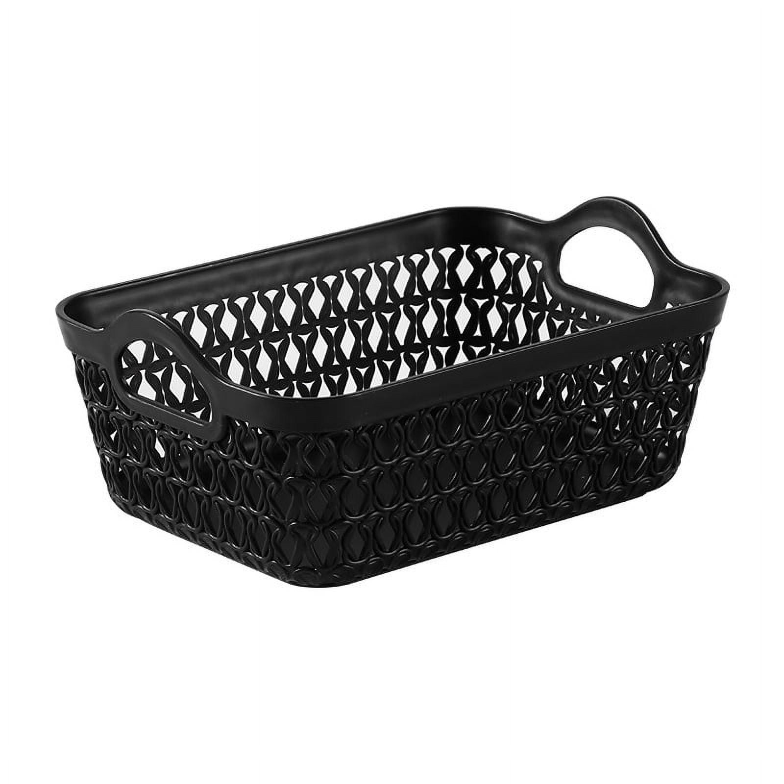 Nvzi-a 2pcs Black Small Storage Basket Tray, Plastic Storage Tray ...