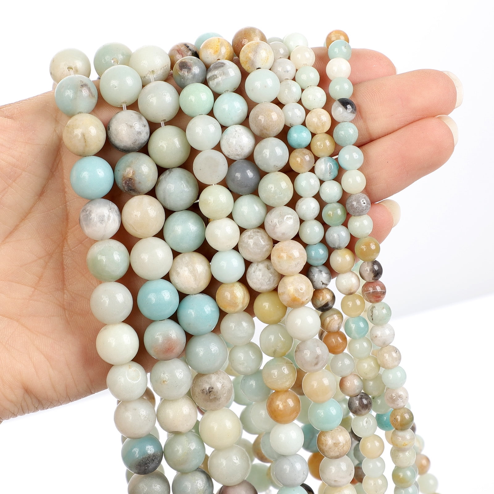 Nvzi-a 6mm Light Blue Natural Stone Semi finished Jewelry Accessories ...