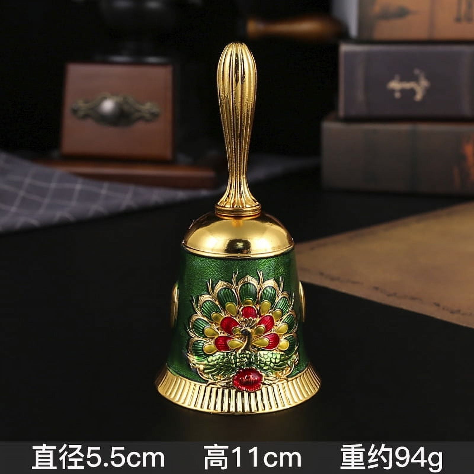 Nvzi-a Hand Bell, Engraved Peacock Call Bell Handheld Bell for Wedding ...