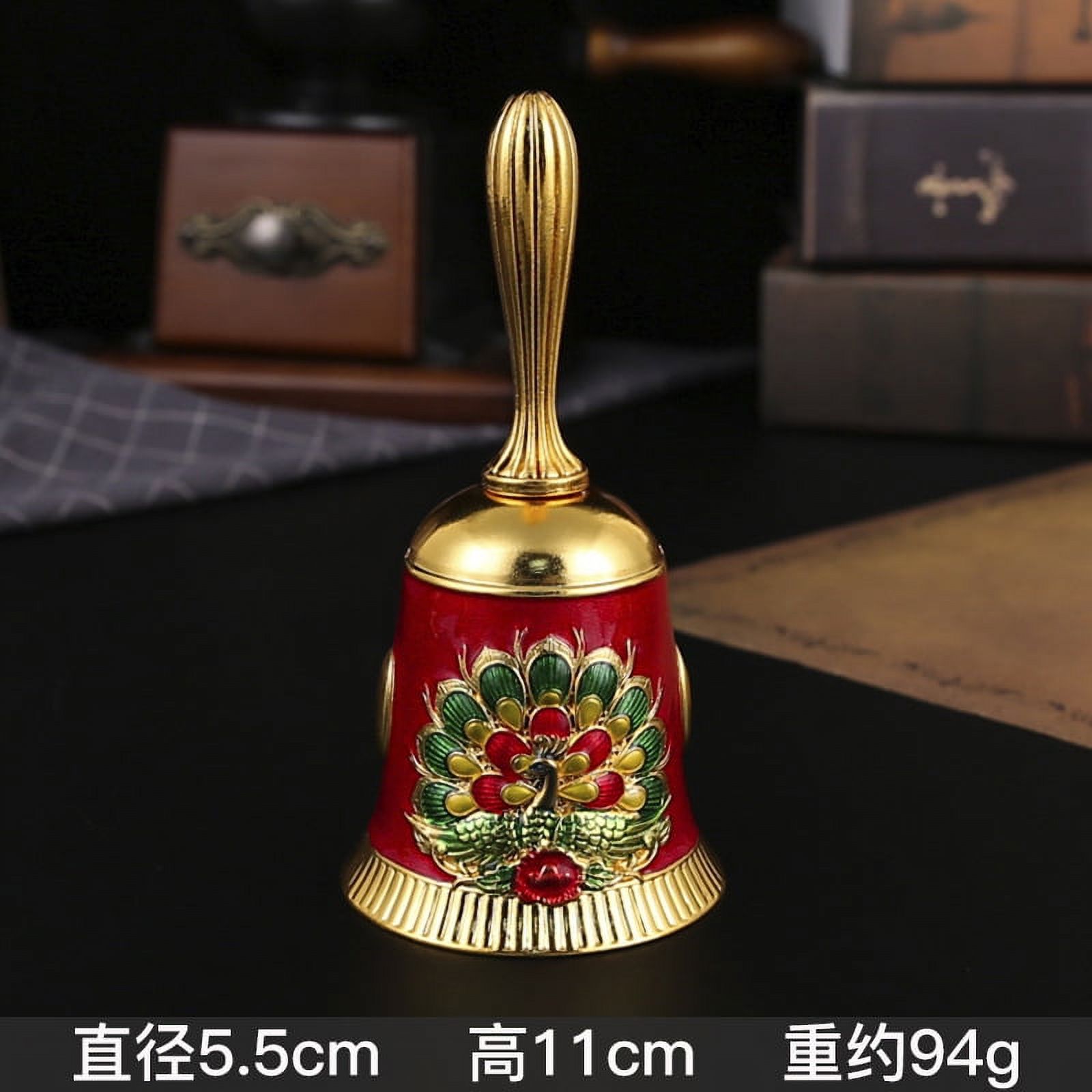 Nvzi-a Hand Bell, Engraved Peacock Call Bell Handheld Bell for Wedding ...