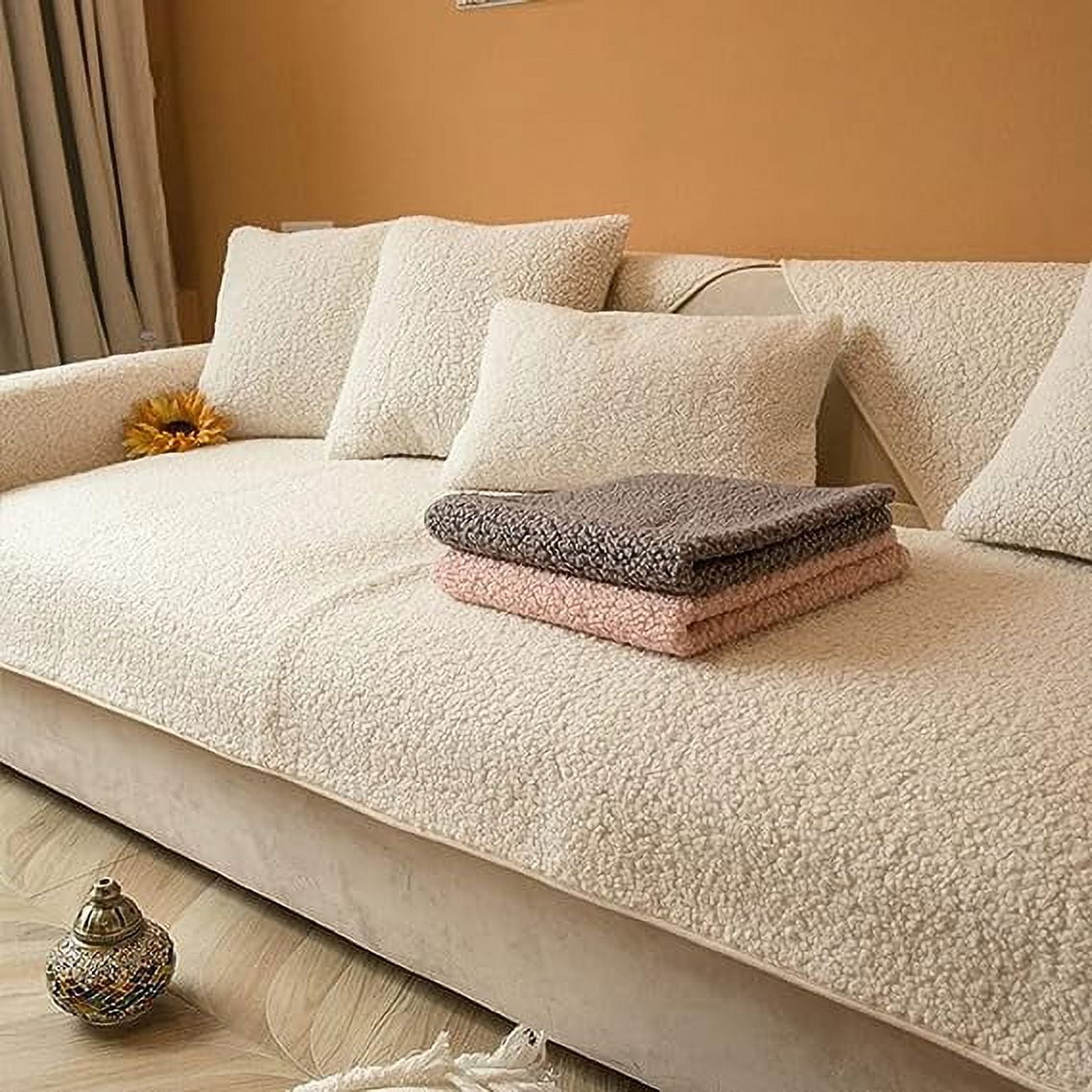 Sherpa Fleece Sofa Cover