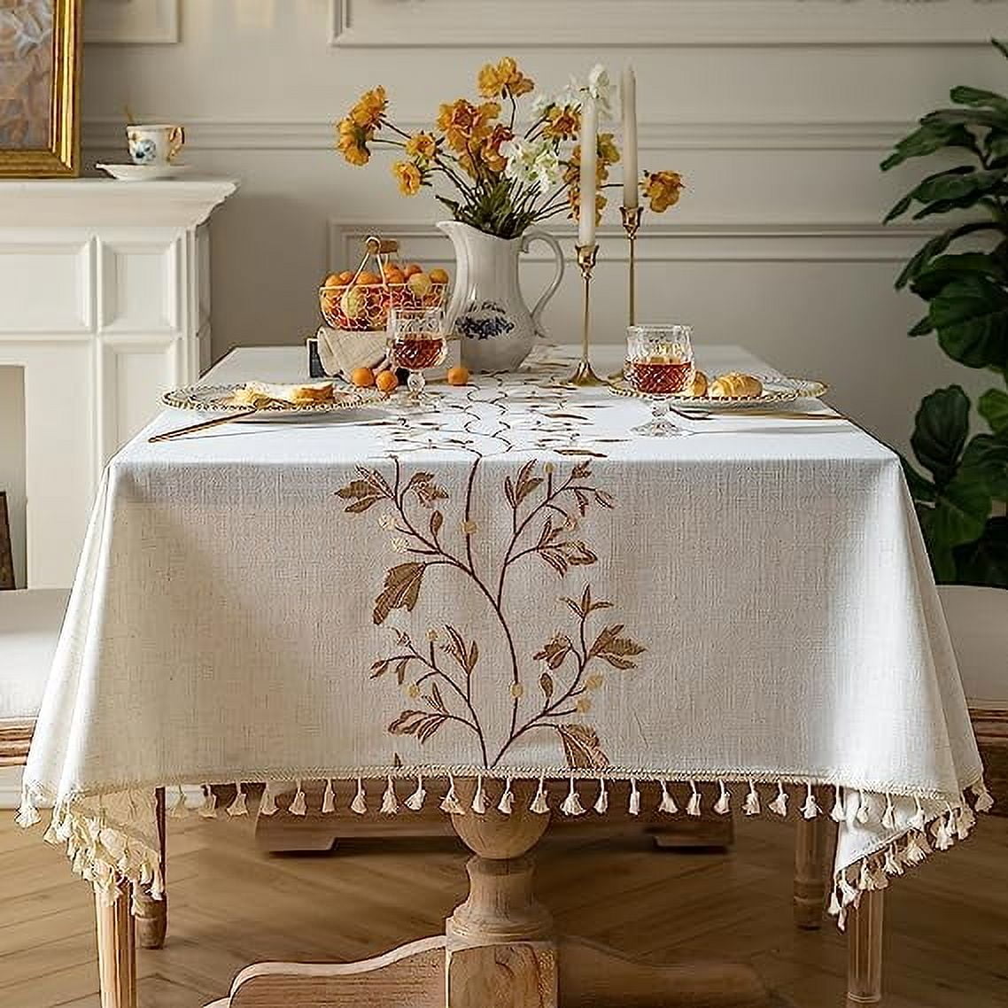 Nvzi-a Tablecloth for Dining Table Rustic Table Cover, Farmhouse ...