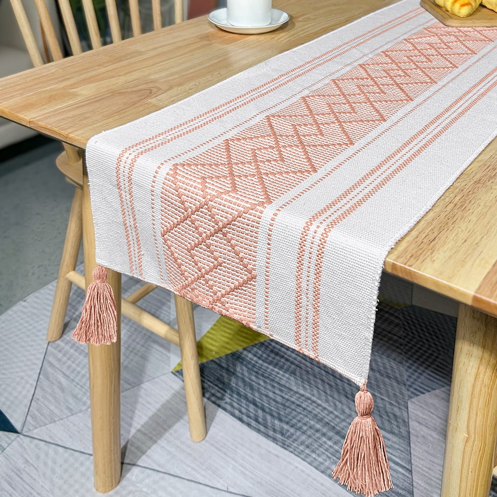 Nvzi-a cotton linen table flag tablecloth handmade tassel bed end towel ...