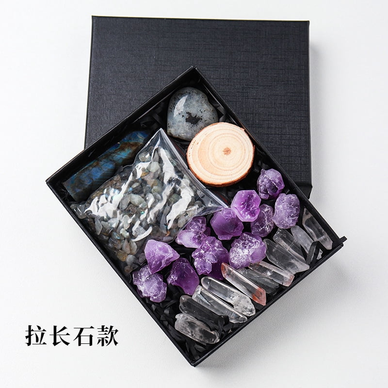 Nvzi -b 1 piece gray natural crystal raw stone crystal hexagonal prism ...