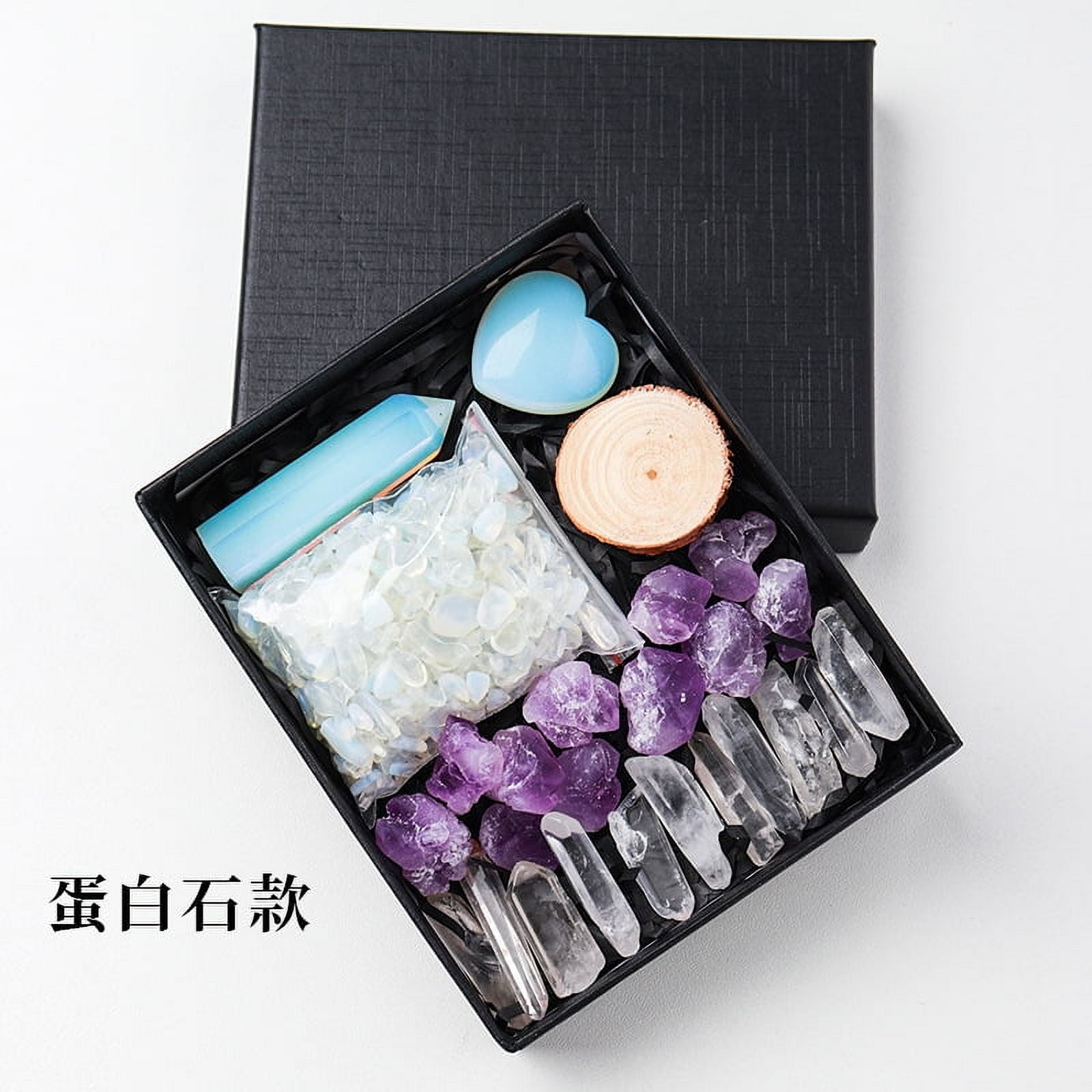 Nvzi -b 1 piece white opal natural crystal raw stone crystal hexagonal ...