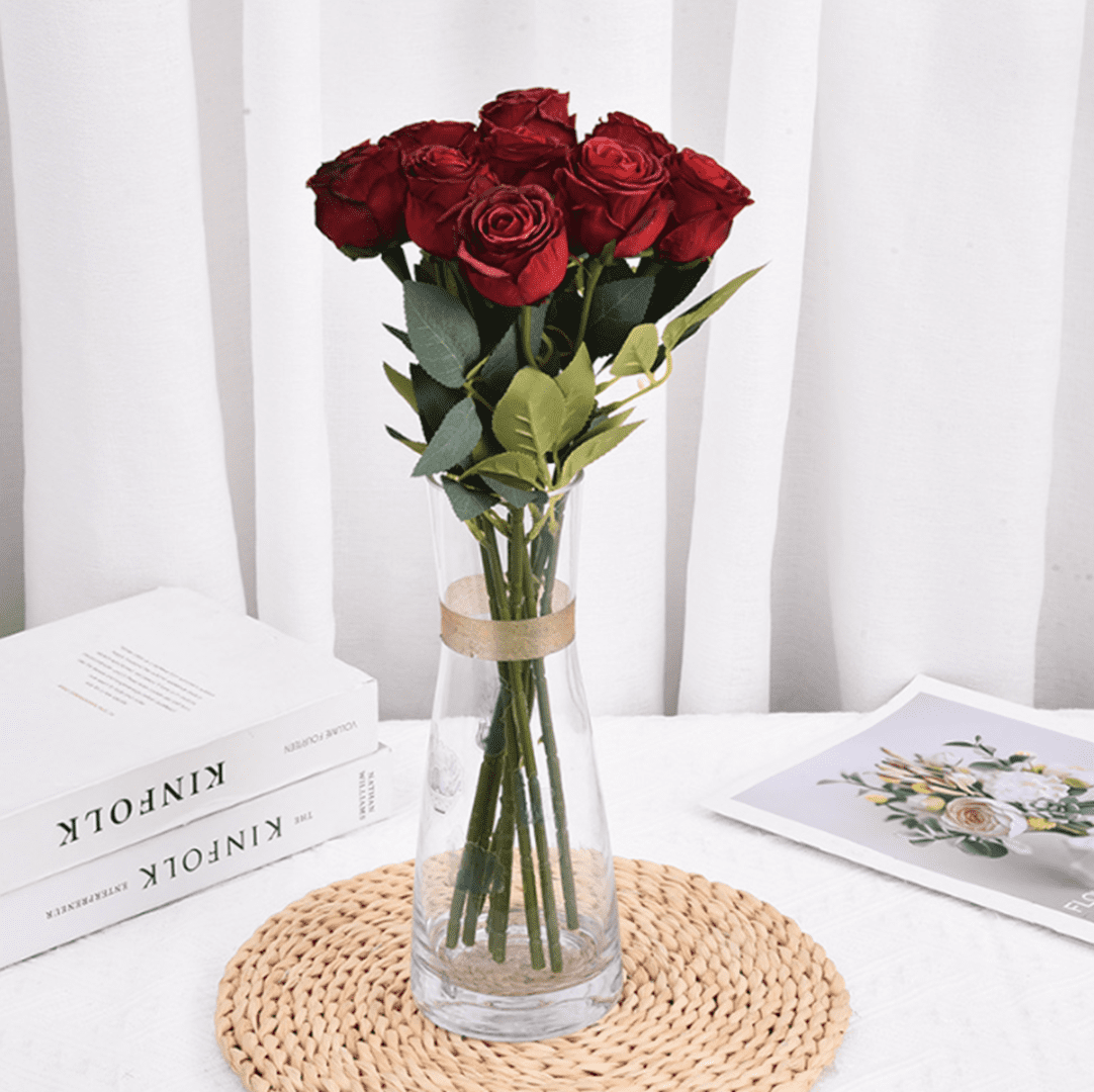 Nvzi -b 12pcs Rose Artificial Flowers, Fake flowers, Flores ...