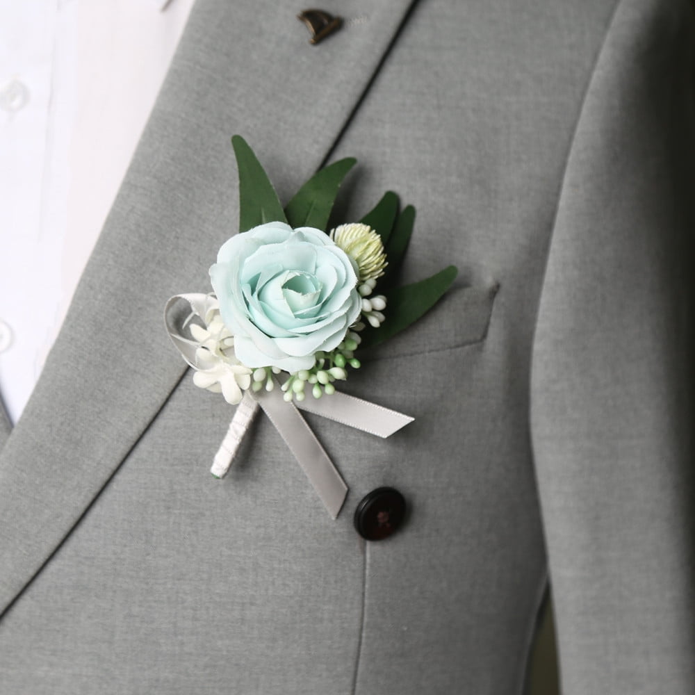 Nvzi -b 2pcs boutonniere pins for Men Groom and Best Man Boutonnieres ...