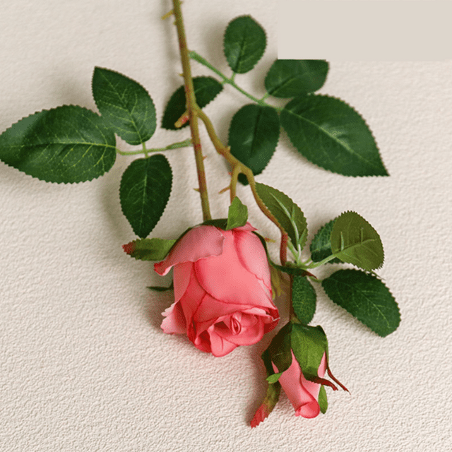 Nvzi -b 3pcs 2 headed Rose Artificial Flowers, Fake flowers, Flores ...