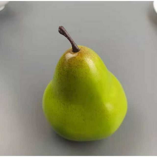 Nvzi -b 6 pieces of fake pears, artificial fruits, bright green pears ...