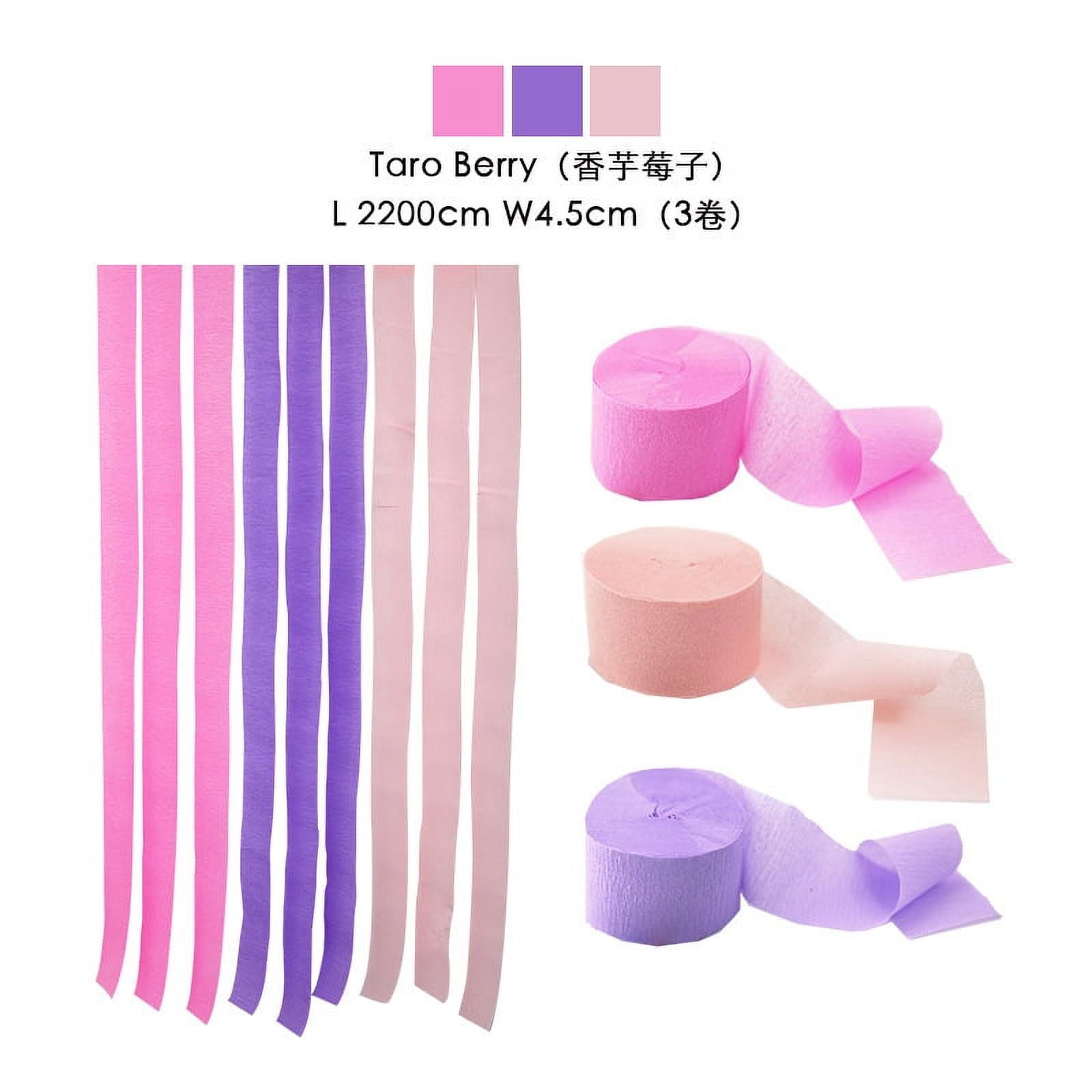 Nvzi -b Crepe Paper Streamers 3 Rolls , Pack of Pink，purple，skin colour ...