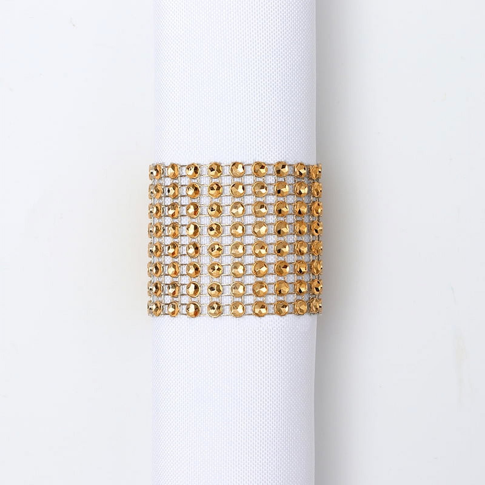 Nvzi -b Hotel Restaurant Set Up 8 Rows of Mesh Diamond Napkin Buckles ...