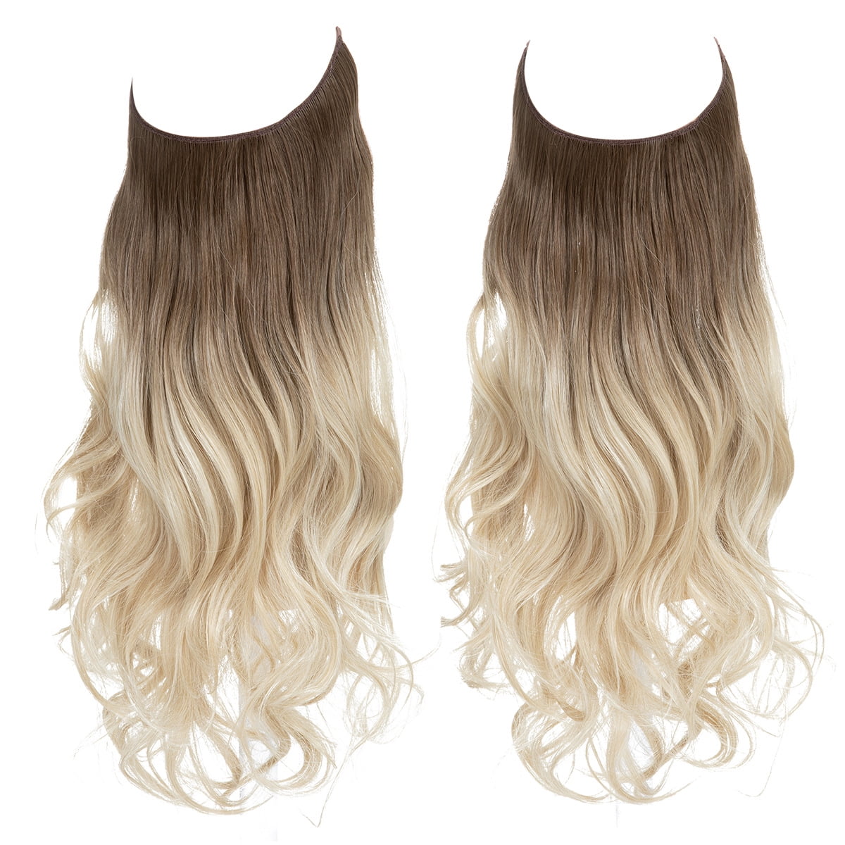 Nvzi -b Long Wavy Wig piece with Invisible Transparent Adjustable Size ...