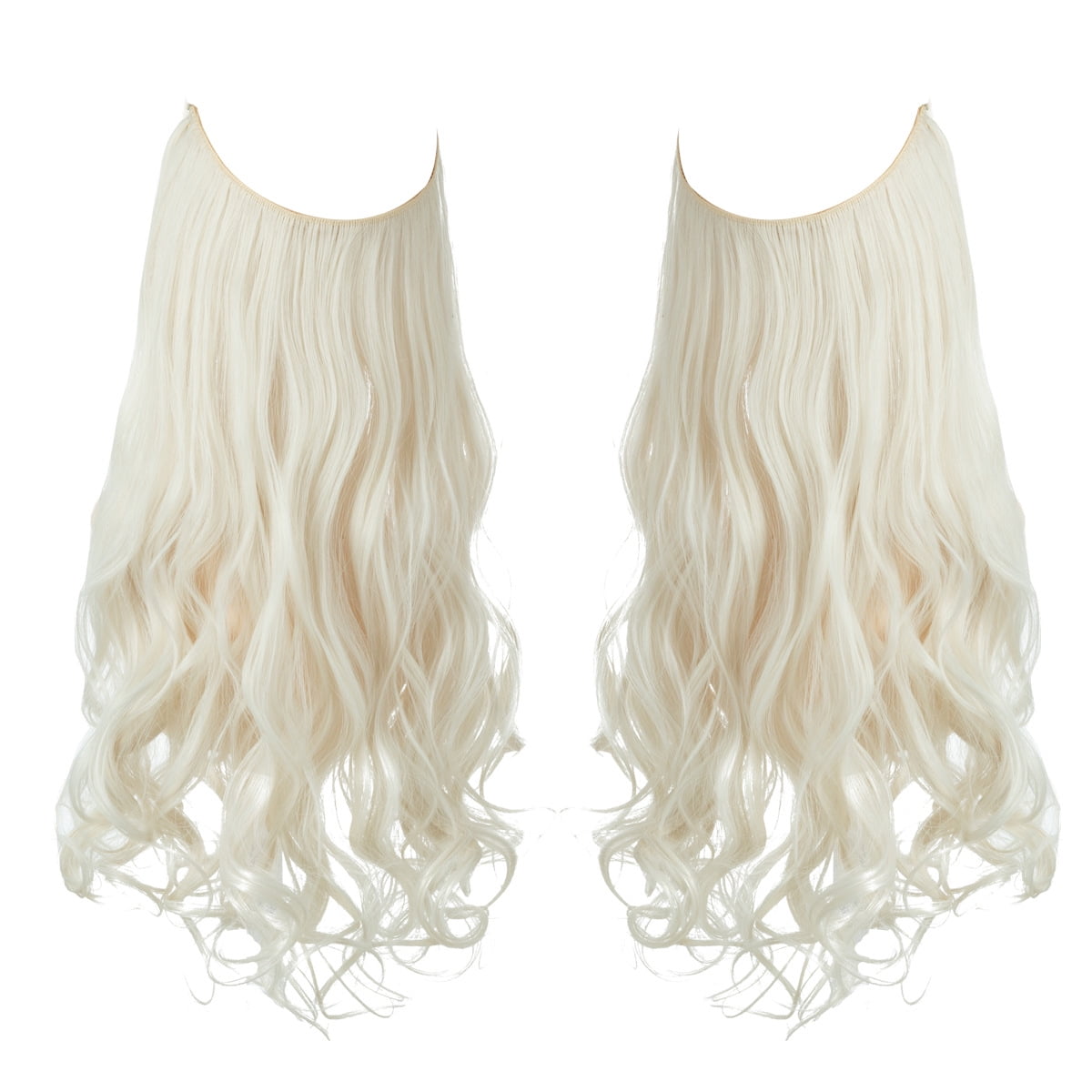 Nvzi -b Long Wavy Wig piece with Invisible Transparent Adjustable Size ...