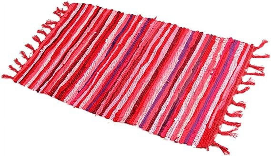 Nvzi Rag Rug, Machine Washable Cotton Reversible Rag Rug Hand Woven ...